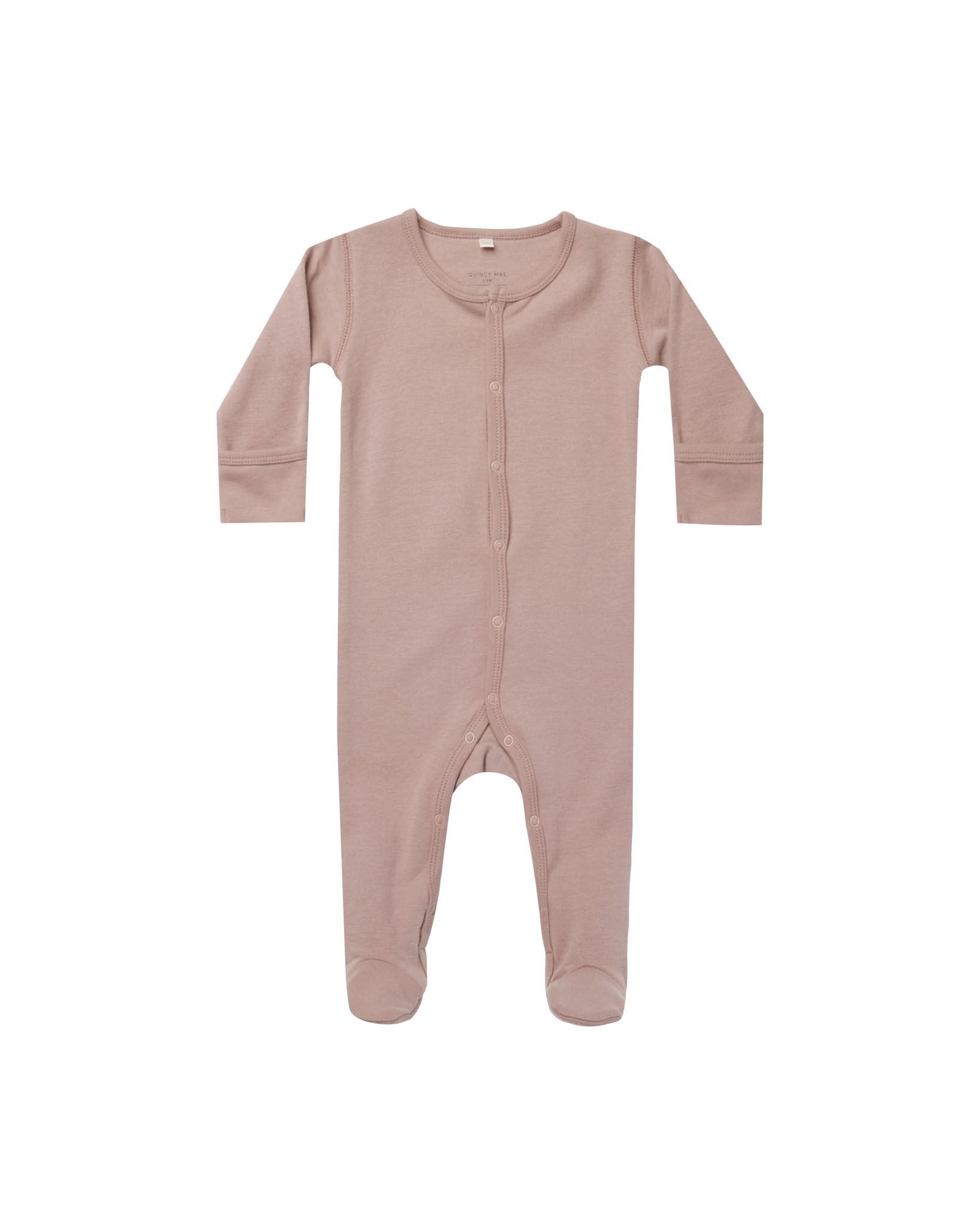 FULL SNAP FOOTIE || MAUVE – Little Barn Baby
