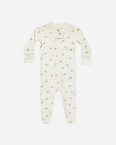 ZIP LONG SLEEVE SLEEPER FOOTIE || DOVES – Little Barn Baby