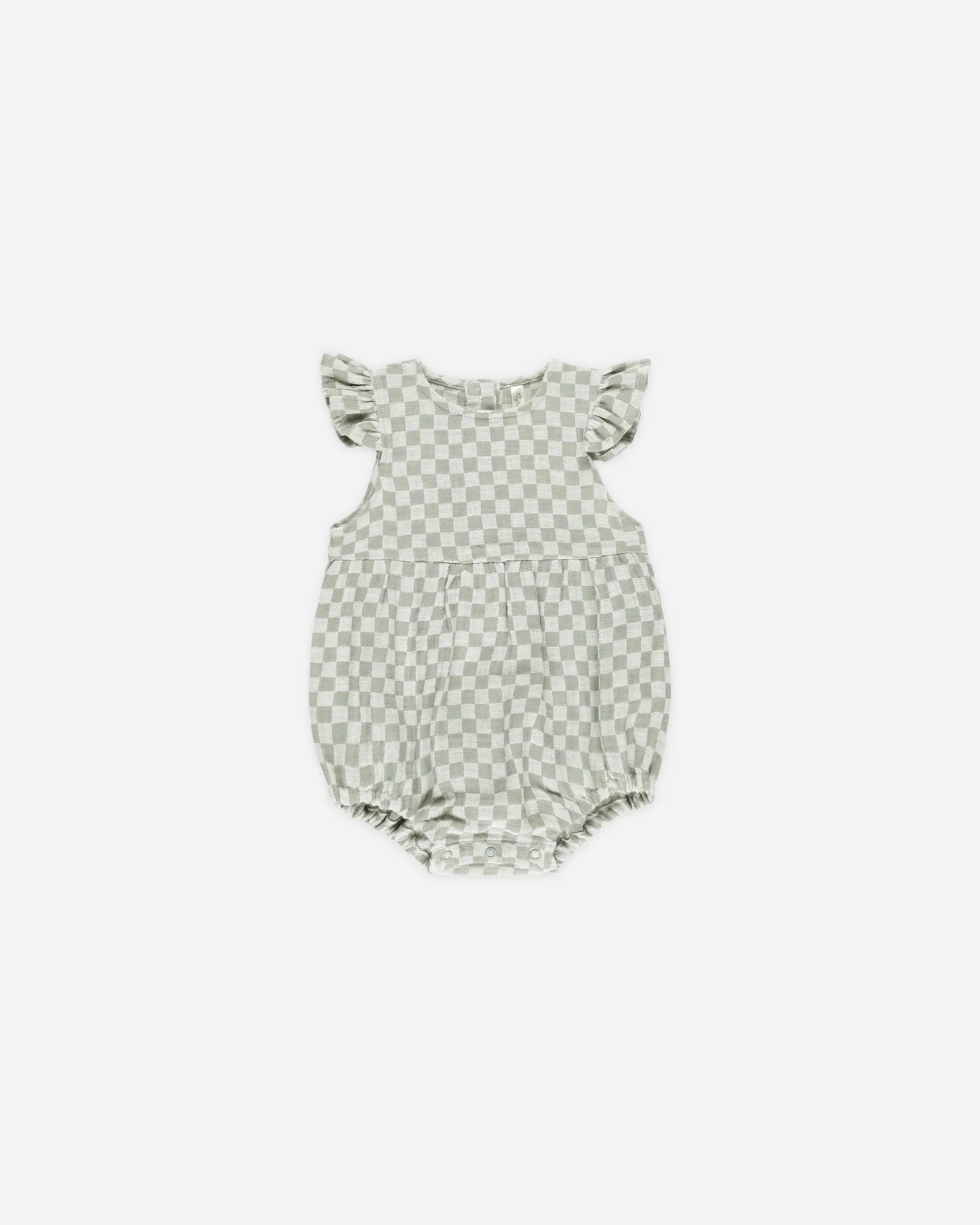 AMELIA ROMPER || SAGE CHECK – Little Barn Baby