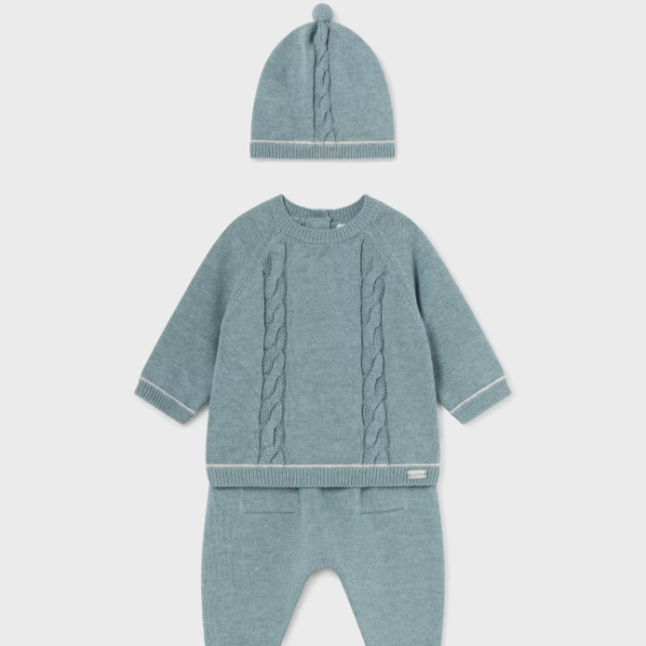 Teal 3 Piece Tricot Set – Little Barn Baby