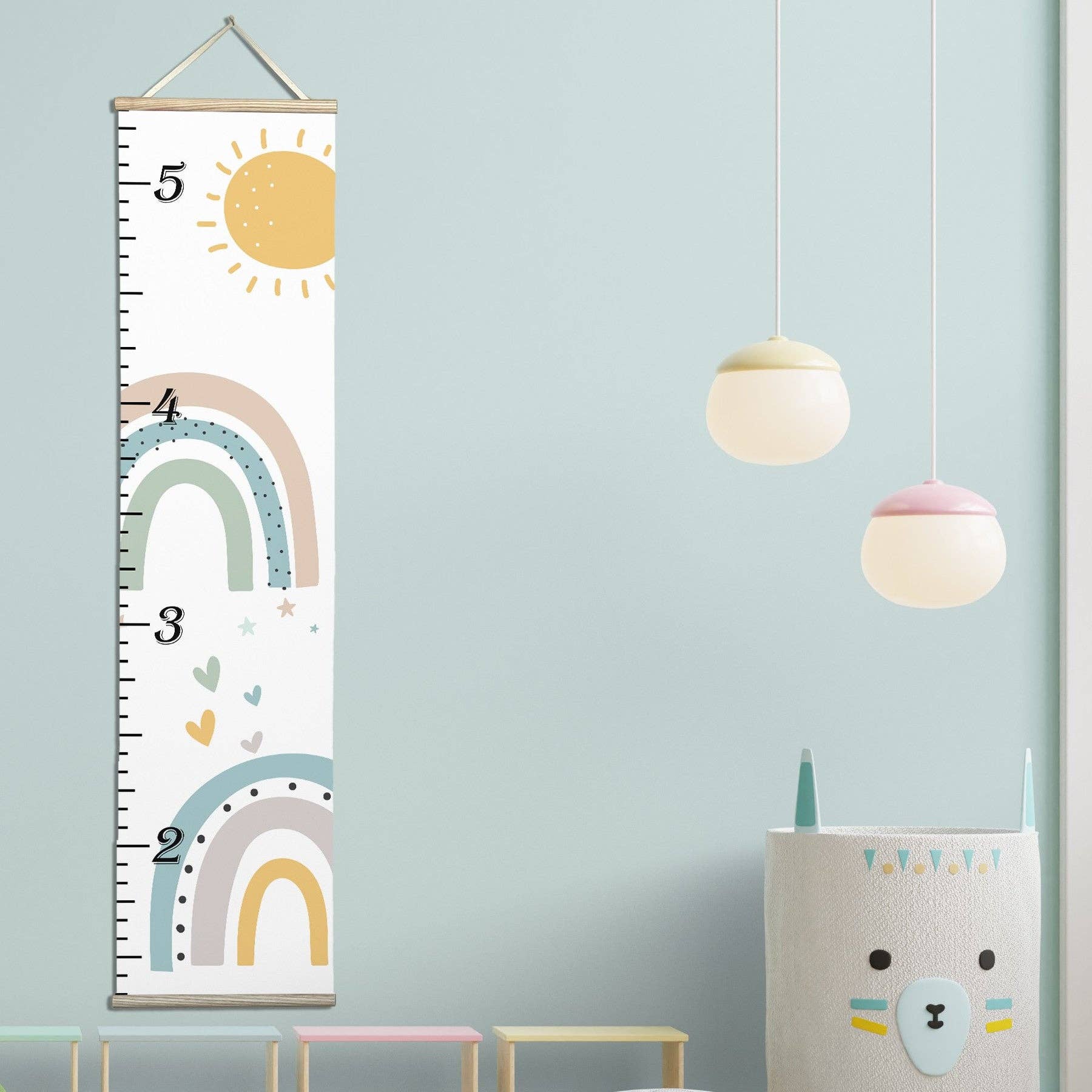 Canvas Kids Growth Chart - Rainbow – Little Barn Baby